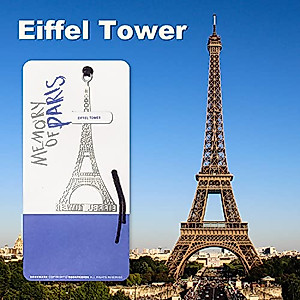 Bookmarks FZzoneker Metal Book Marker Clip Book Page Markers for Reading, Silver Book Line Markers Clips for Teacher/Students/Book Lovers, Global Landmarks Souvenir Bookmarks 4 Packs