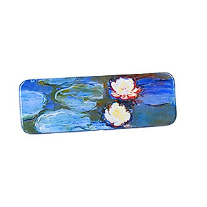 DAHO Tin Pencil Box with World Famous Arts for School, Office, Home, Makeup Storage (Les Nymphéas)