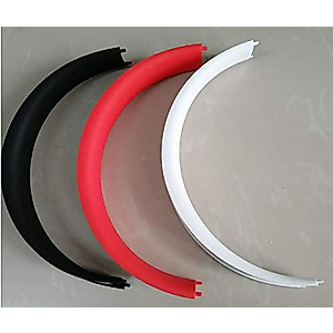 Replacement Solo Rubber Headband Pad Cushion Leather Rubber Repair Kit Compatible with Beats Solo 2.0 Solo 3.0 Wireless Headphones (White)