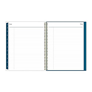 Blue Sky 2023-2024 Academic Year Weekly and Monthly Planner, 8.5" x 11", Frosted Flexible Cover, Wirebound, Bakah Blue (131951-A24)