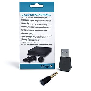 RALAN Bluetooth Dongle Adapter for PS4/PS5, Wireless Mini Microphone USB 4.0 Audio Adapter Receiver Compatible with PS4 /PS5 PlayStation Support A2DP HFP HSP