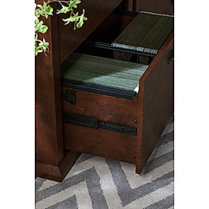 Bush Furniture Yorktown Lateral File Cabinet in Antique Cherry