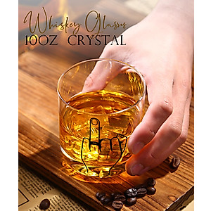 comfit Wedding Gifts for Couples, Ring Finger Wine&Whiskey Glass Set, Funny Engagement Gifts for Couple, Bride and Groom Just Married Gift, Mr and Mrs Newlyweds Bridal Shower Gifts