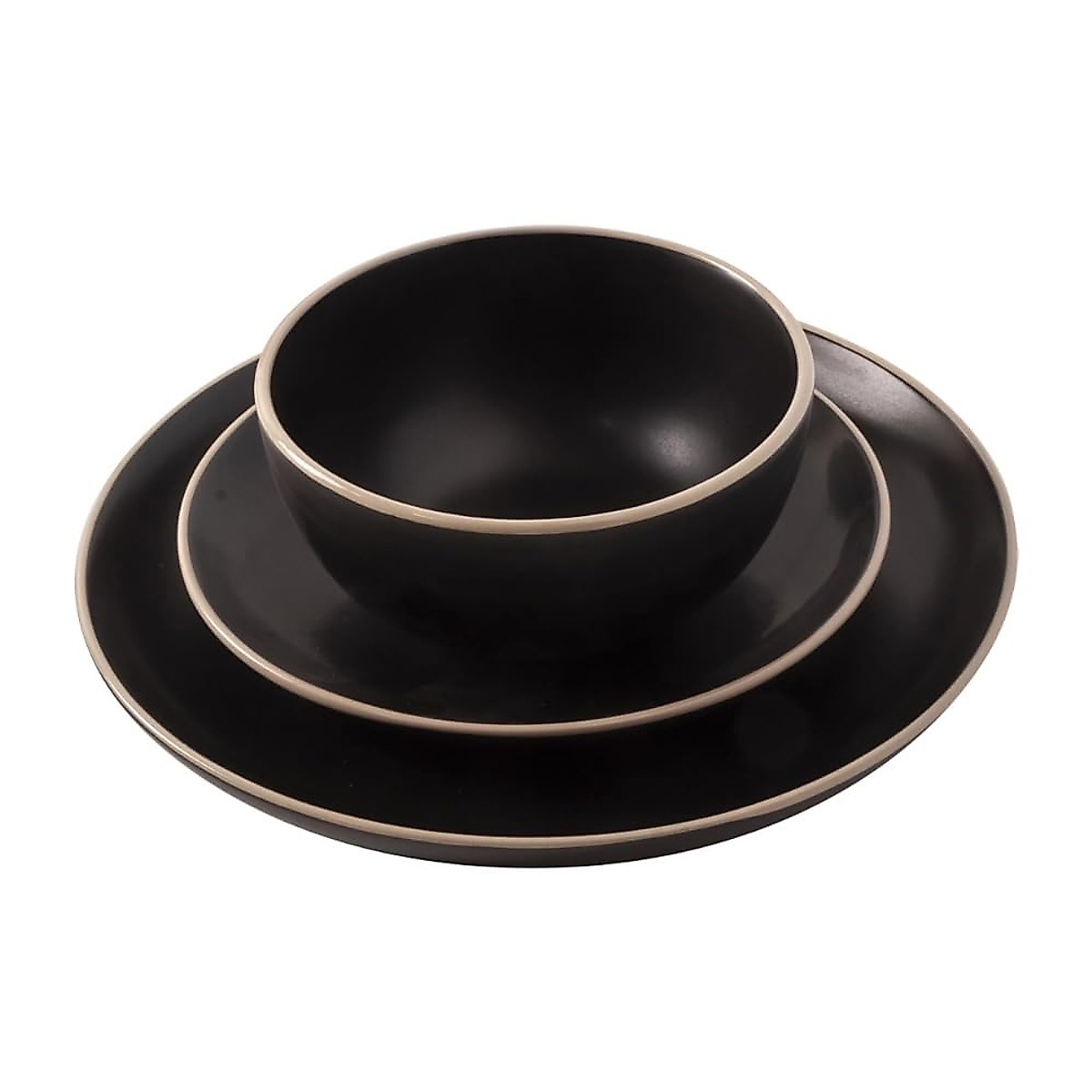 IHIPPO Dinnerware Sets Kitchen Dinnerware Sets 12-Piece Dinnerware Set Plates Sets for Home Dinner Set Dishes and Plates Sets Round Porcelain Dinnerware Plates and Bowls Set Modern Dinnerware Set