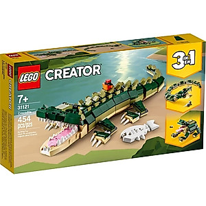 LEGO Creator 3-in-1 Crocodile 31121 Building Toy Featuring Wild Animal Toys (454 Pieces)