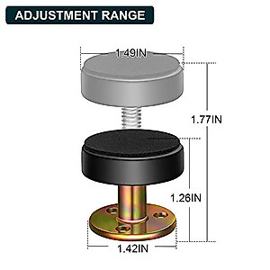 Krisler Adjustable Threaded Bed Frame Anti-Shake Tool for Bed, Headboard Stoppers, Bedside Headboards Prevent loosening Anti-Shake Fixer, Easy Install (30-44mm)