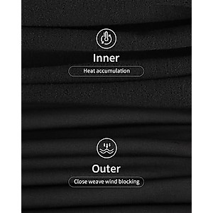 WEERTI Thermal Underwear for Men Long Johns Mens with Fleece Lined, Base Layer Men Cold Weather Top Bottom (Black XL)