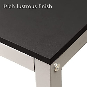 GOOD & GRACIOUS L-Shaped Gaming Desk, 60x55 Inch L Shape Desk, Corner Desk for Home Office, Modern Home Office Study Writing Workstation L Table, Easy Assembly, Black&Gray