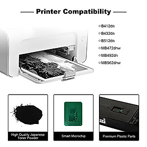 Compatible 45807105 Toner Cartridge Replacement for OKI B412 B432 B512 MB472 MB492 MB562 Toner Black 7000 Pages-1 Pack by W-Print