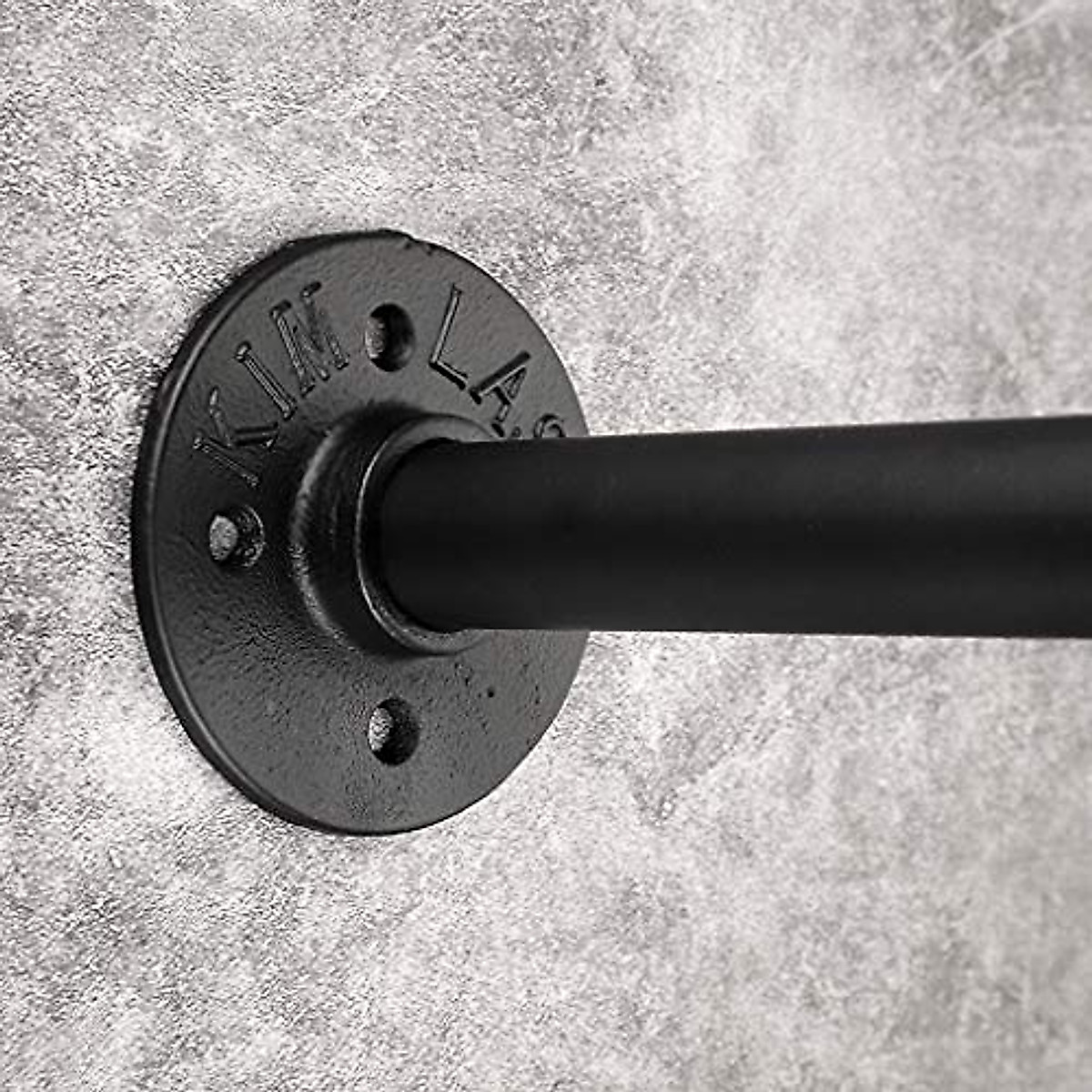 Sumnacon 15.3 Inch Industrial Pipe Clothes Bar - Rustic Iron Coat Rack Hanger with Screws, Sturdy Pipe Garment Rack Holder for Bedroom Bathroom Cabinet Laundry Room Boutique Clothing Store, Black