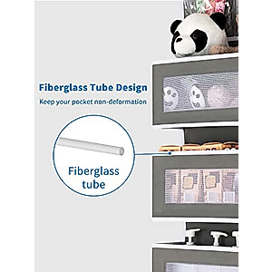 JARLINK 2 Pack 5-Shelf Over Door Hanging Organizer and 2 Pack 5-Shelf Over Door Hanging Organizer, Foldable Wall Mount 4 Big Pocket Storage with PVC Clear Window