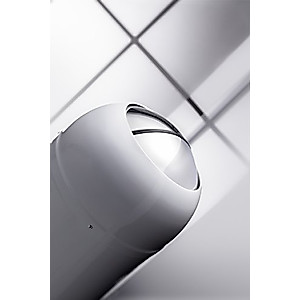 Wesco Single Master - German Designed - Small Step Trash Can, Powder Coated Ssteel, 2.4 Gallon / 9 L, White