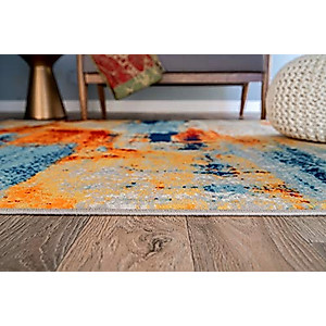 Rugshop Sky Collection Novel Abstract Area Rug 5' x 7' Multi