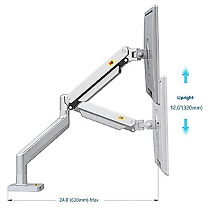 NB North Bayou Dual Monitor Arm Ultra Wide Full Motion Swivel Monitor Mount with Gas Spring for 22''-32'' Monitors with Load Capacity from 4.4 to 33lbs for Each Arm Monitor Stand G32-S