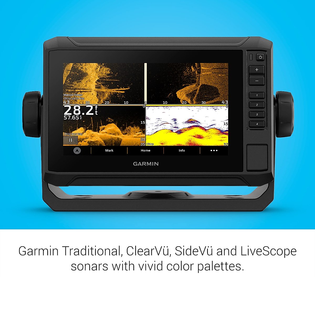 Garmin ECHOMAP UHD2 73sv with GT54 Transducer, 7” Touchscreen Chartplotter, Garmin Navionics+ U.S. Inland (Renewed)