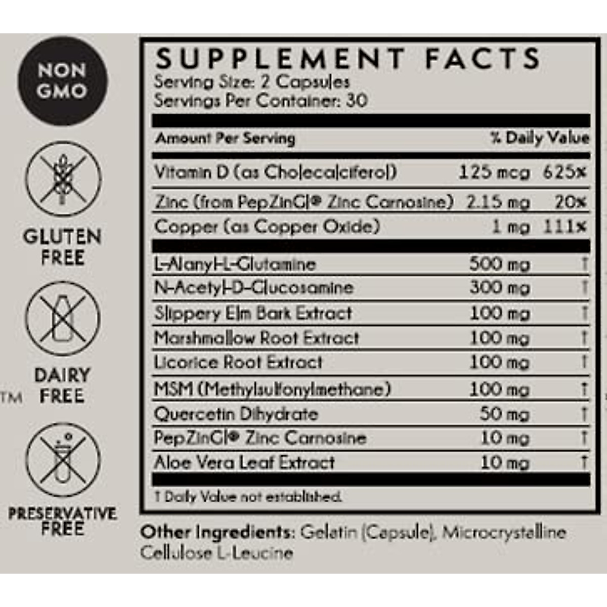 TERRA ORIGIN Healthy Gut Capsules with Vitamin D | 60 Capsules | Digestive Support, intestinal Permeability, IBS, Bloating, Gas and Constipation* 30 Servings/60 Capsules