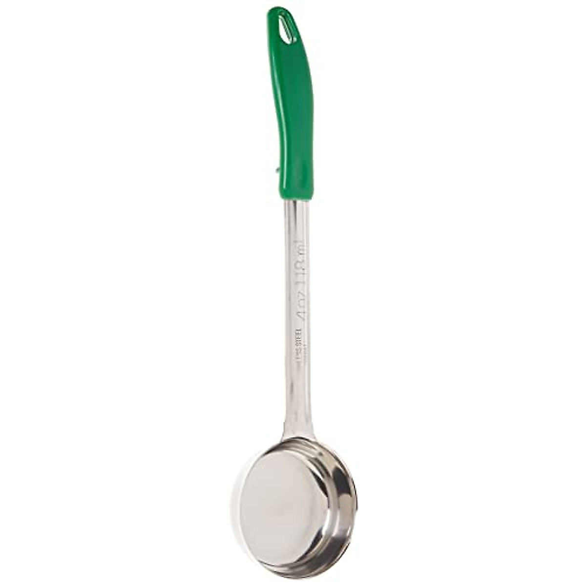 Winco Solid Food Portioner, 4-Ounce, Medium, Stainless Steel, Green