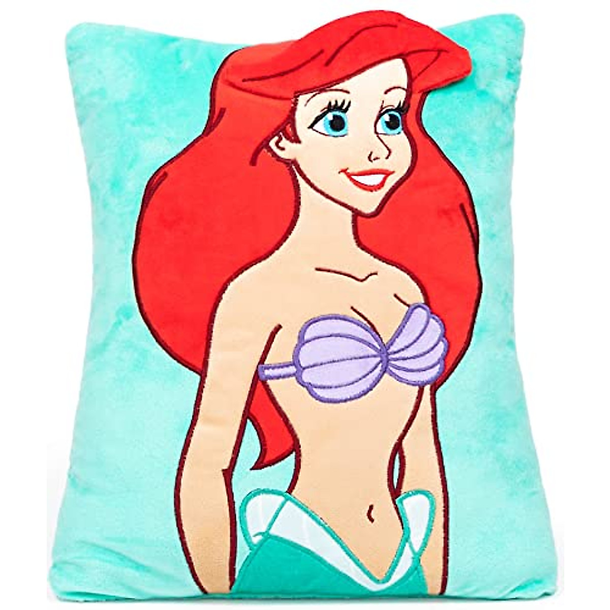 Disney The Little Mermaid Ariel Plush Snuggle Pillow - Super Soft Decorative Throw Pillow - Measures 15 Inches