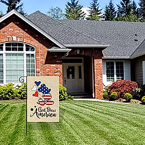 D1resion 12Pcs Seasonal Garden Flag Set Cartoon Mouse Burlap Yard Flags Double Sided Print House Flag Outdoor Holiday Decorations for Autumn Halloween Thanksgiving Christmas New Year 12.4 X 18.1 In