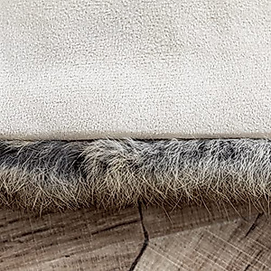 Natural Real Rabbit Fur Throw Blanket Luxury Fluffy Soft Cozy Plush,Thick Warm Blanket for Couch, Sofa and Bed,55.1in x62.9in(Straw Yellow)