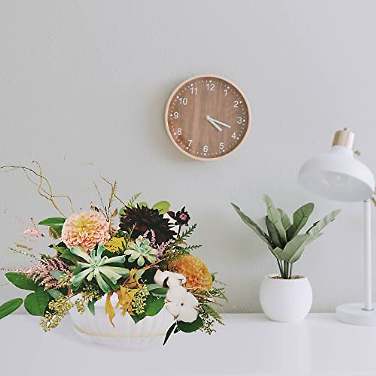 TITATI 6pcs 12.59” Hanging Planters for Outdoor Plants, Indoor Hanging Flower Pots Hanging Plant Holder with Drainage Hole Tray Hooks, Plastic Hanging Plant Baskets for Graden Home Porch White Color