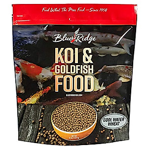 Blue Ridge Fish Food [5lb], Cool Water Wheat Formula Floating 3/16" Pellet, Koi and Goldfish