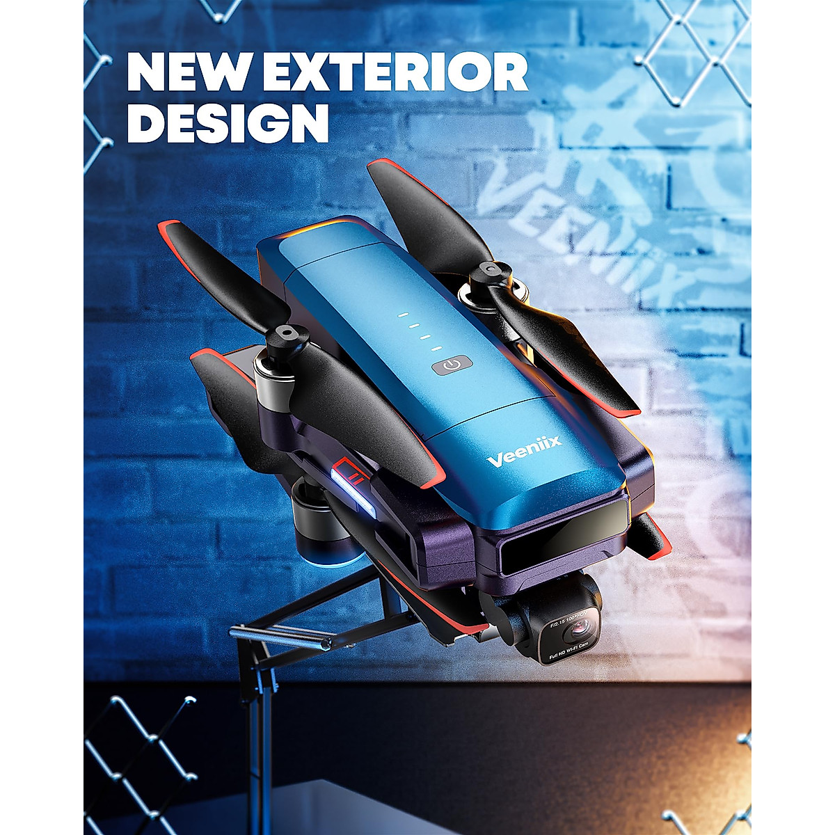 Veeniix V11 Drones with Camera for Adults 4K, 70Min Long Flight Time, Gimbal & EIS 4K/30FPS Professional Drone, 3KM Long Range, GPS Auto Return, Easy App-Controlled, Integrated FAA Remote ID