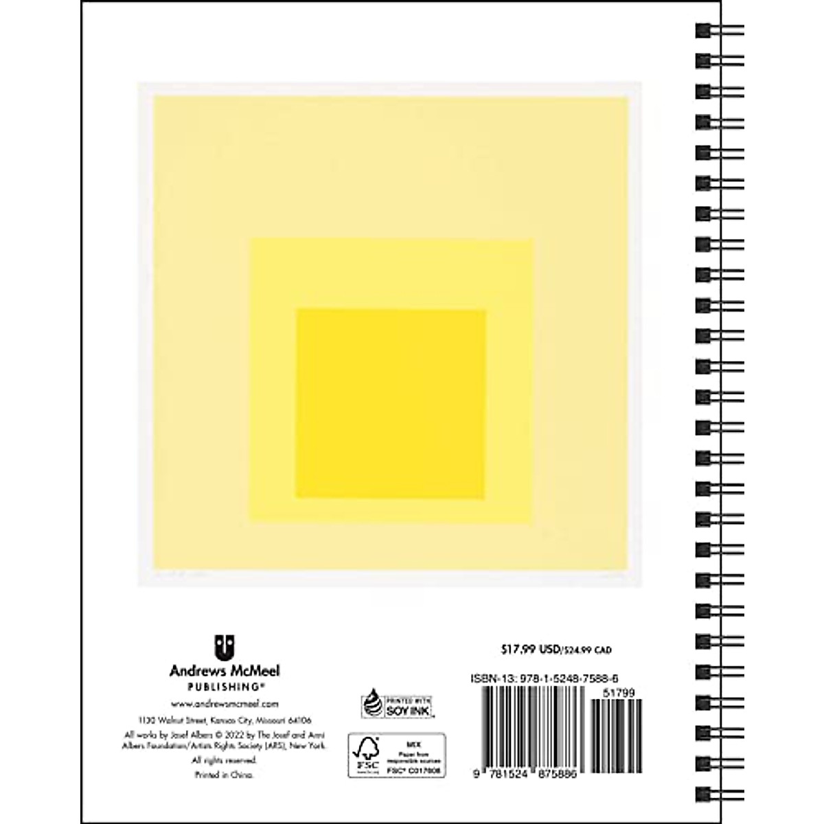 Homage to the Square 12-Month 2023 Monthly/Weekly Planner Calendar