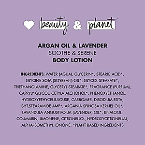 Love Beauty And Planet Body Lotion Argan Oil and Lavender, 13.5 Ounce (Pack of 3)