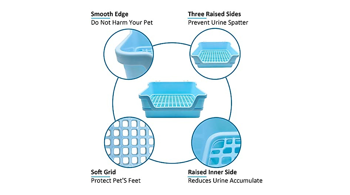BNOSDM Large Rabbit Litter Box - Easy Potty Training