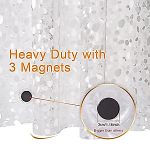 Bostofy EVA 3D Waterproof Shower Curtain Liner, Clear Extra Long Bathroom Shower Liner with Rustproof Metal Gromments and Weighted Magnet,72”Width x 84”Length