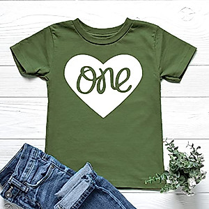 One in Heart 1st Birthday Shirt for Baby Girls First Birthday Outfit Purple Shirt