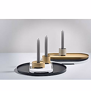 ZONE DENMARK, Singles Oval Tray, Metal, Modern Design, Large, Warm-Grey, 1 Count