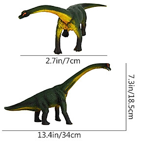 Gemini&Genius Dinosaur Toys Brachiosaurus a Long Neck Dinosaurs Action Figure Birthday Gift and Collection Dino World Model Toys for Kids(Dark Green)
