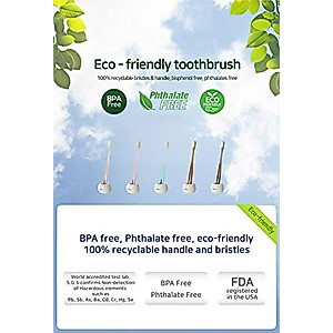 [Kent] Crystal Small Soft Firm Action Soft Toothbrush, Deep Cleaning Sensitive Teeth & Gums for Adults & Teens (Compact Size) - (Set of 5)