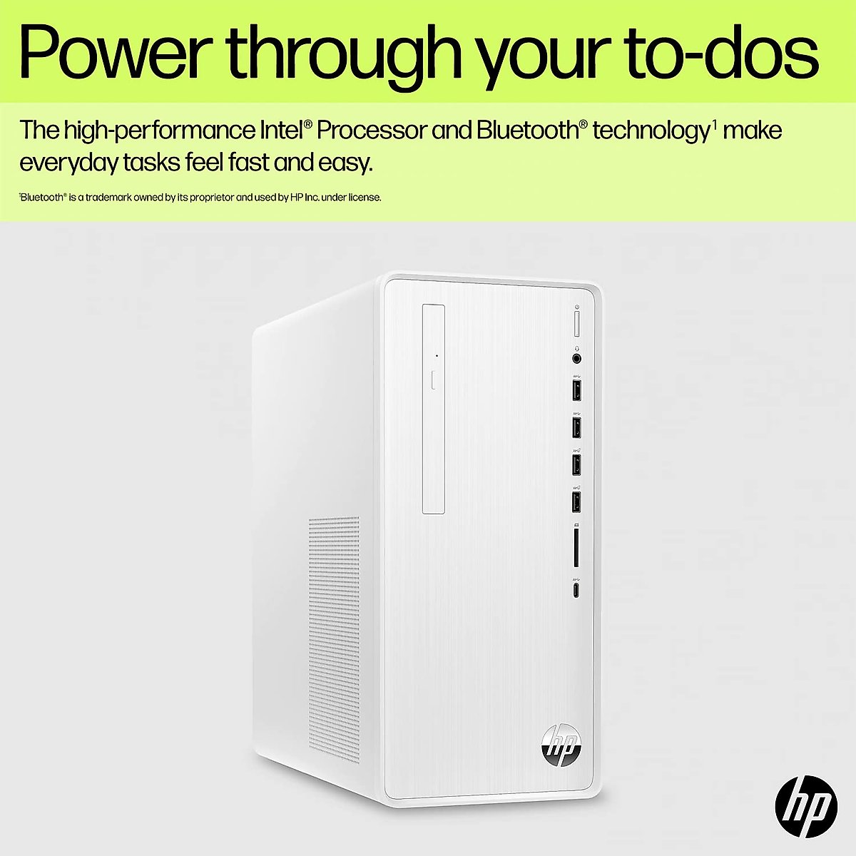 HP Pavilion Desktop, Intel Core i7-12700 Processor, Intel UHD Graphics 770, 64GB RAM, 2TB SSD + 2TB HDD, Wi-Fi 6, SD Card Reader, DVD-RW, HDMI, RJ-45, Wired KB & Mouse, Windows 11 Home, White