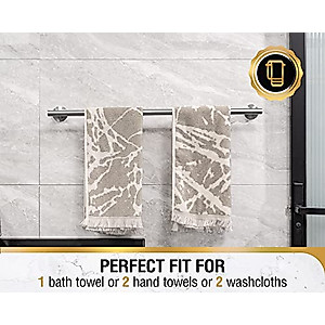 HITSLAM Brushed Nickel 25.7 Inch Towel Bar for Bathroom, SUS304 Stainless Steel Bathroom Towel Rack Wall Mounted, Modern Home Decor Bath Towel Holder with Hardware Accessories