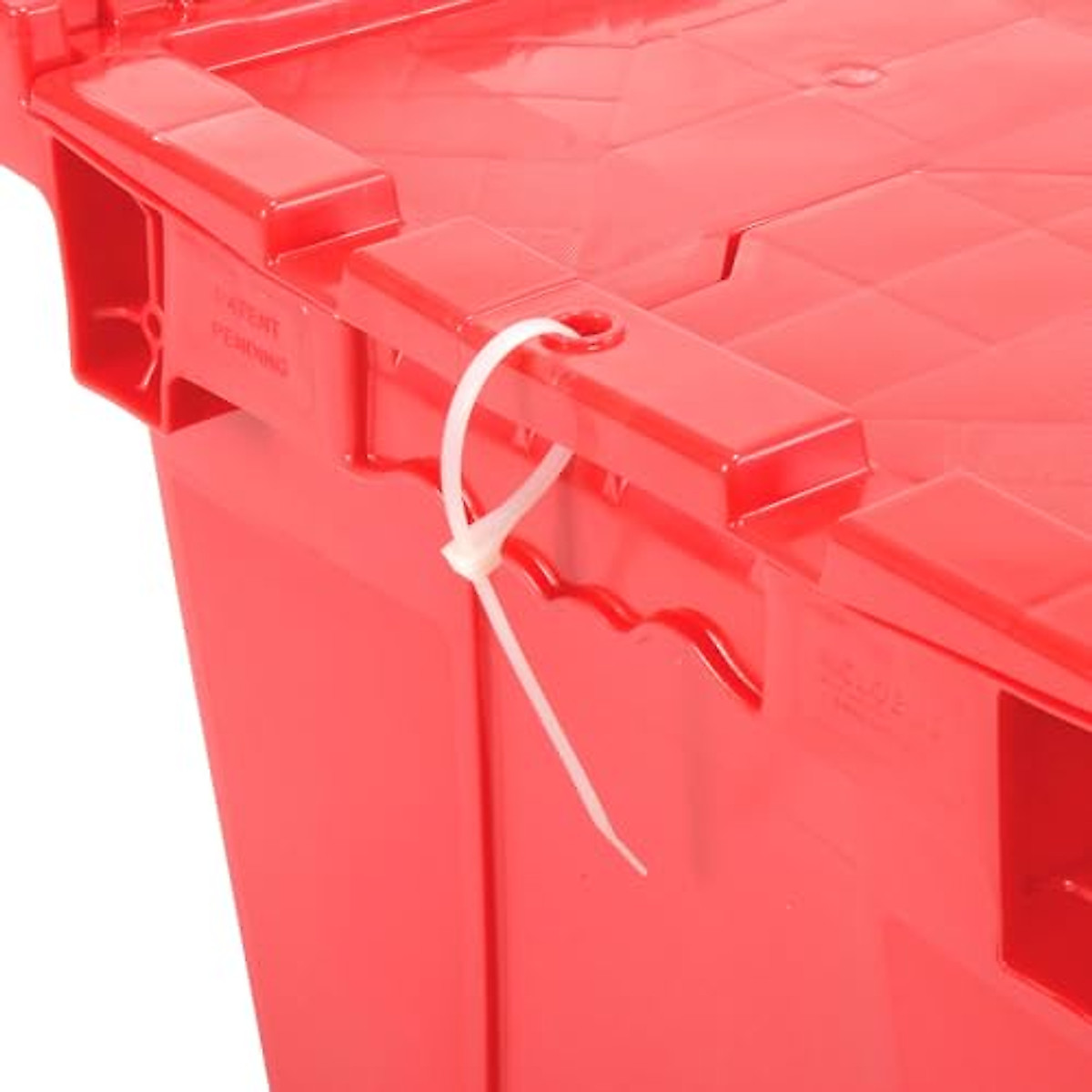 Global Industrial Red Distribution Container With Hinged Lid 21-7/8x15-1/4x12-7/8
