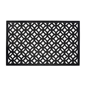 DII Rubber Doormats Collection All Weather, 18x30, Lattice