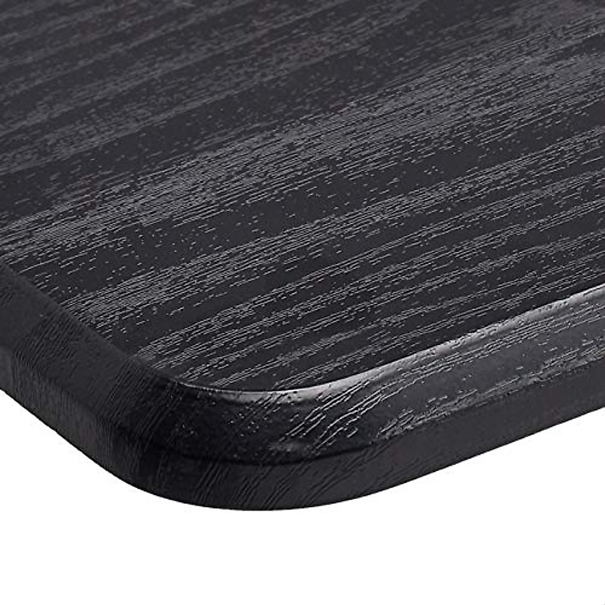 Amazon Basics Rectangular 5-Level Adjustable/Portable Electronic Standing Computer Desk Converter, Wood Surface, 18 Inch, Black