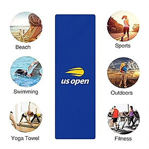 UNKSNAI US Tennis Tournament Quick Drying Sport Towel for Sweat Soft Hand Towel Gym Sports Face Towels (11.81 * 35.4 Inch)