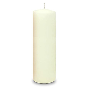 Hyoola Ivor Pillar Candles 2x8 Inch - 4 Pack Unscented Pillar Candles - European Made