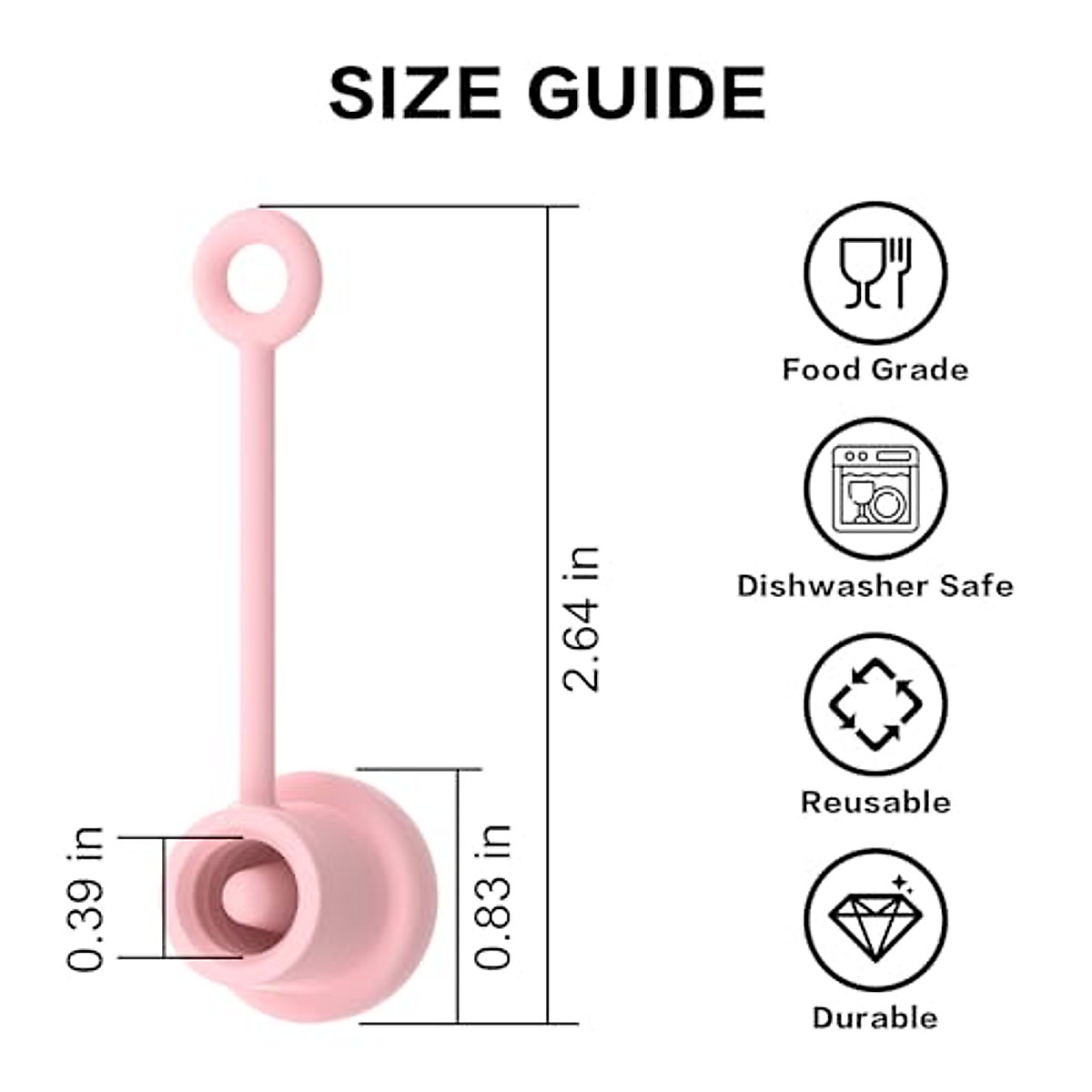 Alwenid 6PCS Straw Cover Cap for 6 to 10mm Straw of Stanley, Simple Modern, Yeti, Owala, Hydro Flask, Reduce, and All Brands Tumbler Straw, Dishwasher Safe, BPA Free and Dust Proof