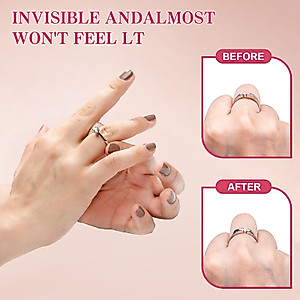 12 Pack Ring Sizers for Loose Rings - 4 Sizes Clear Silicone Ring Size Adjuster, Invisible Ring Guard, Spiral Resizer, and Tightener Spacer, Non-Slip Fit, Adjustable and Comfortable, for Women and Men