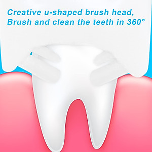 WXJ13 8 Pack Kids U Shaped Toothbrush with Baby Finger Toothbrush Infant & Toddler Toothbrush Soft Babies Toothbrushes Silicone Brush Head Whitening Massage Toothbrush U-Type Toothbrush