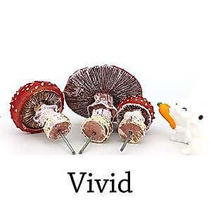 Qingo Mushroom Decor Wild Fairy Garden Accessories Glow in The Dark, Luminous Miniature Rabbit Easter Hunt Decorations Animals Figurines Lawn Plant Pots Bonsai Craft for Outside and Indoor Supplies