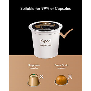 SIFENE Single Serve Coffee Maker, 3-in-1 Quick Brew for Coffee Pods, Ground Coffee, & Loose Tea, 6-12oz Cup Sizes, 50oz Removable Water Tank, 1150W, Compact, Black