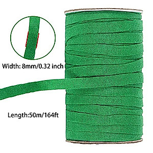 Garden Tree Tie, 164 Feet 8mm Soft Durable Green Plant Twine Stretchy Tree Supports Biodegradable for Tomato Plants, Climbing Roses and Vines Organizing