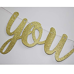 You're Dead to Us Now Banner, Gold Glitter Paper Sign for Going Away/Goodbye/Bye Felicia/Farewell/Retirement Party Supplies Decorations