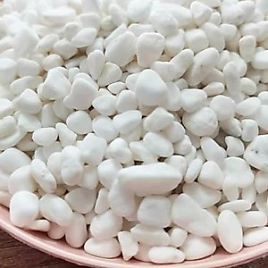 White Rock Pebbles 2.1lb Pumice Potting Soil Amendment - Succulent & Cactus Bonsai Gritty Rock Decorative Gravel Plant Drainage for Top Dressing & Fairy Gardening